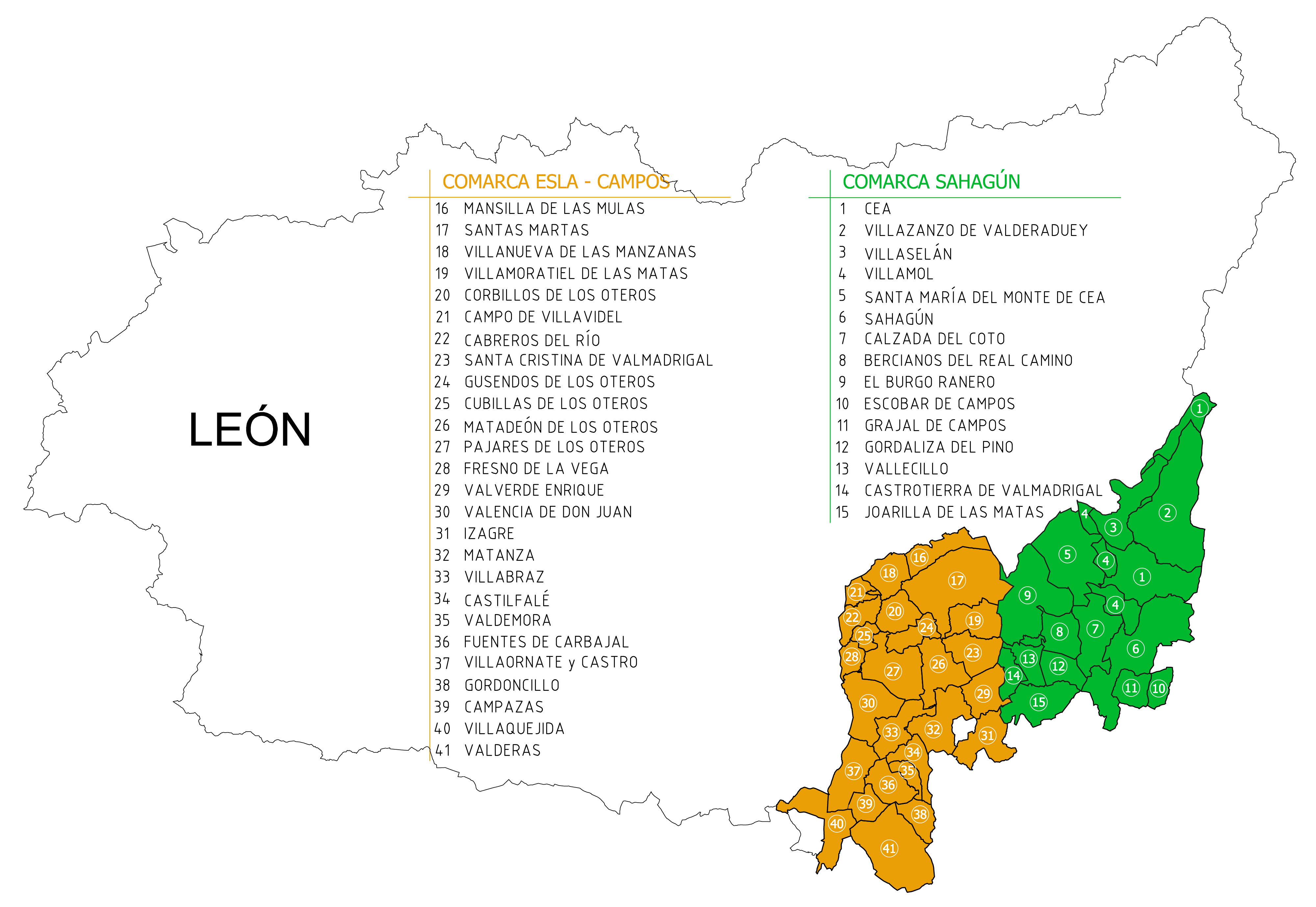 Municipios de la Provincia de León - I.G.P. Lenteja de Tierra de Campos